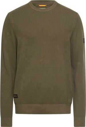 Camel Active Herren Strickpullover mit Rundhalsausschnitt Olivgr&uuml;n, menswear-3XL