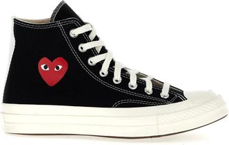 Comme Des Gar&ccedil;ons Femme, Chaussures, Noir, Taille: 41 1/2 EU Canvas High Top Baskets