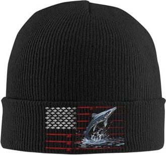 Generic Bonnet P&ecirc;cheur DEsturgeons Drapeau Am&eacute;ricain Mode Bonnets Doux Bonnet Hiver pour lescalade Homme Ski