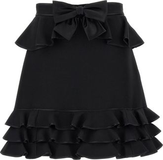 Valentino Garavani Femme, Jupes, Noir, Taille: 36 FR Mini-jupe Crepe Couture