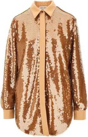 Alberta Ferretti Sequinned oversized shirt Woman 40