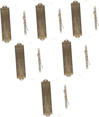 Angoily 6 Sets Mezuzah Metallornament Vintage Judaica mit Hebr&auml;ischer Schriftrolle Dekorative Religi&ouml;se Haust&uuml;rdekoration Handgefertigt Sch&uuml;tzender Haussegen 