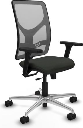 Piqueras y Crespo B&uuml;rostuhl, schwarz, mit 3D-Armlehnen, h&ouml;henverstellbare Lendenwirbelst&uuml;tze, ausgestattet mit Syncro/Traslack und Schneideschaum, mit Rollen von 65 mm,