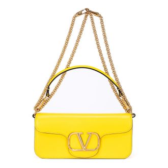 Valentino Garavani Crossbody Bags - Rocco V Logo Flap - Gr. unisize - in Gelb - f&uuml;r Damen