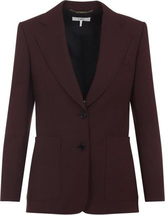 Chlo&eacute; Femme, Vestes, Violet, Taille: 36 FR Veste en laine