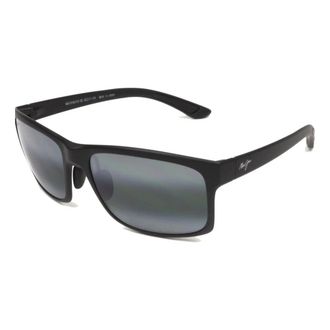 Maui Jim Rechteckige Sonnenbrille in mattem Schwarz - - Accessories - Herren - Schwarzk - 62 MM