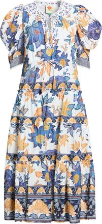 Farm Rio SUMMER FLOWERS OFF-WHITE MAXI DRESS