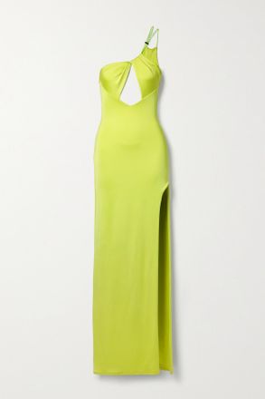 Et Ochs + Net Sustain Asymmetrische Robe Aus Stretch-jersey Mit Cut-out - Gelb