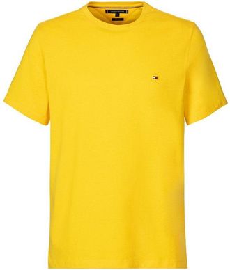 Tommy Hilfiger T-Shirt ESSENTIAL REG FIT SOLID TEE mit Stickerei und Rundhals unifarben, casual, regular fit, Baumwolle, Rundhals
