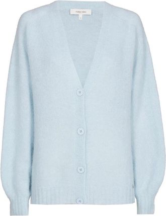 Marie M&eacute;ro Femme, Pulls, Bleu, Taille: 50 FR Gilet Court &agrave; Col V