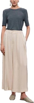 Uma Wang Open-Back Slub Modal T-Shirt - Blue