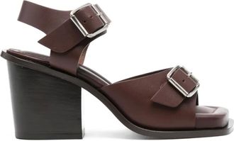 Christophe Lemaire Femme, Chaussures, Brun, Taille: 37 EU Sandales &agrave; talons carr&eacute;s