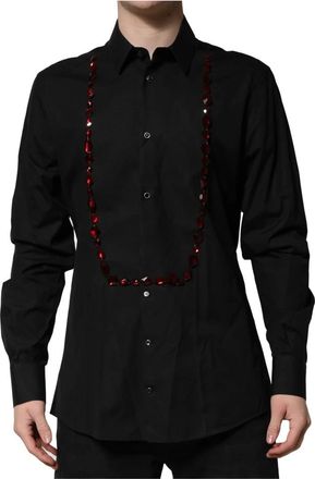 Dolce & Gabbana Homme, Chemises, Noir, Taille: 2XL Gold Shirt