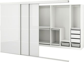 IKEA SKYTTA / PAX Kleiderschrank+Schiebetüren begehb