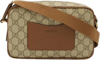 Gucci Sac bandouli&egrave;re Pre-owned en toile enduite &agrave; embl&egrave;me GG - Femme - Pre-owned - Brun - Taille: ONE Size