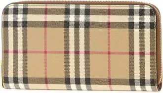 Burberry Womens Printed Canvas Wallet Vntgchkbriarbrown Portafogli