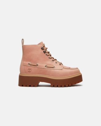 Timberland Stone Street Kiltie Boot mit Plateausohle f&uuml;r Damen in Hellpink, Damen, Pink, Gr&ouml;&szlig;e
