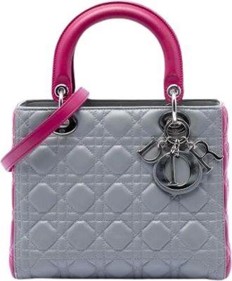 Dior Sac &agrave; main Lady Dior Pre-owned - Femme - Pre-owned - Gris - Taille: ONE Size