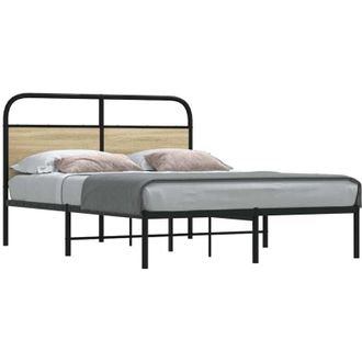vidaXL Cadre de lit sans matelas 120x190 cm cm ch&ecirc;ne sonoma Vidaxl