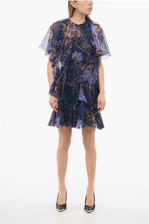 Dsquared2 Ruffled Chiffon Midi Dress size 40