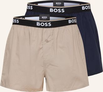 HUGO BOSS 2er-Pack Web-Boxershorts beige