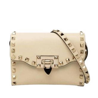 Valentino Pre-owned Vintage Studded Crossbody Bag - - Pre-owned - Damen - Beige - ONE SIZE