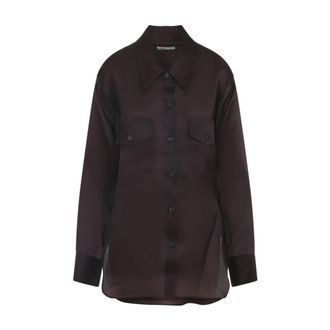 Khaite Femme, Blouses et Chemises, Rouge, Taille: 38 FR Haut en Soie Rouge Style &Eacute;l&eacute;gant