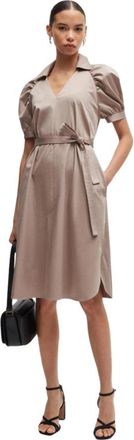 HUGO BOSS Femme, Robes, Beige, Taille: 42 FR Shirt Robes