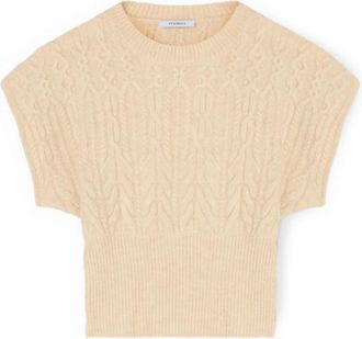 Motivi Femme, Pulls, Beige, Taille: 38 FR Pull tress&eacute; &agrave; manches kimono