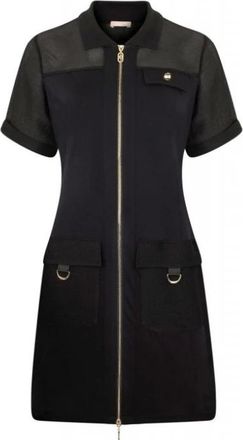 Liu Jo Femme, Robes, Noir, Taille: 40 FR Robe Courte avec Fermeture &Eacute;clair