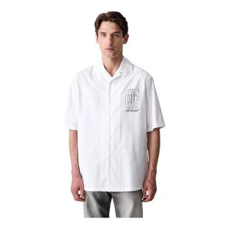 Off-white Outline Double Arrow Bowling Shirt - - Shirts - Herren - Wei&szlig; - L