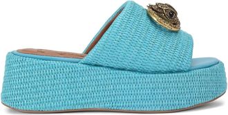 Kurt Geiger mules Chelsea à plateforme - Bleu