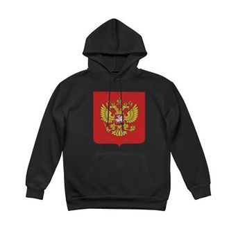 Generic Sweatshirts &Agrave; Capuche Hommes Doublure Polaire Imprim&eacute; Graphique Russie Embl&egrave;me National Pull Hoodie Hauts Streetwear Vintage Pull De D&eacute;tente Athleisur