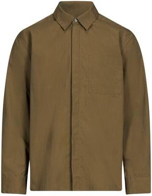 Calvin Klein Chemise droite en coton m&eacute;lang&eacute;