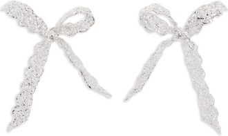 Shushu/Tong Lace-effect Bow Earrings