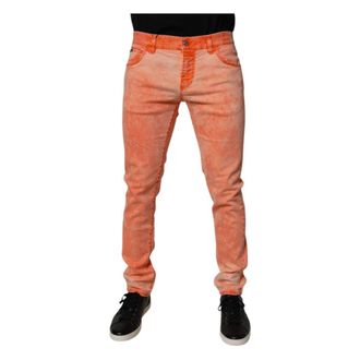 Dolce & Gabbana Orange Tie Dye Skinny Denim Jeans - - Jeans - Herren - Orange - L