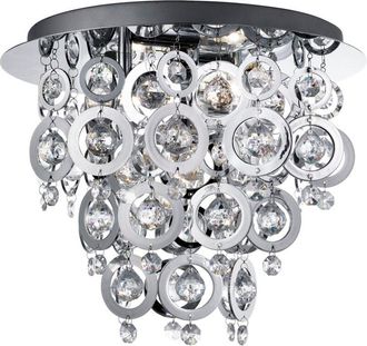 Searchlight Searchlight - Nova 3Lt Flush - Chrome Metal & Acrylic