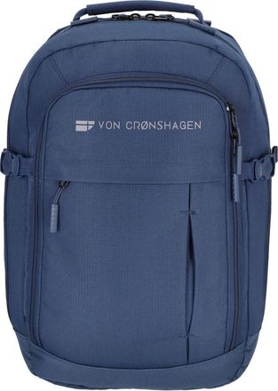Von Cronshagen Rucksack Airline Special Cabin Backpack exp. | praktische Aufteilung mit Mehreren F&auml;chern | strapazierf&auml;higes Polyester (Navy, Backpack (erweiterbar))