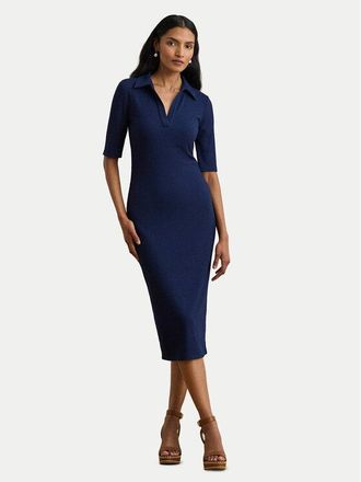 Lauren Ralph Lauren Strickkleid 200973609002 Dunkelblau Slim Fit