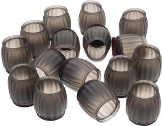 NUOBESTY Ipetboom 16 St&uuml;ck rutschfeste Stuhlbeinkappen aus Halbtransparentem Silikon M&ouml;belbeinschoner &Oslash; 22 28mm Bodenschutz f&uuml;r Tisch und Stuhlbeine Langlebige