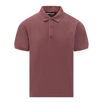 Palm Angels Piqu&eacute;-Polohemd aus Baumwolle - - Tops - Herren - Rot - S