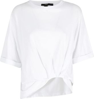Seventy Femme, Tops, Blanc, Taille: 40 FR Girocollo nodo