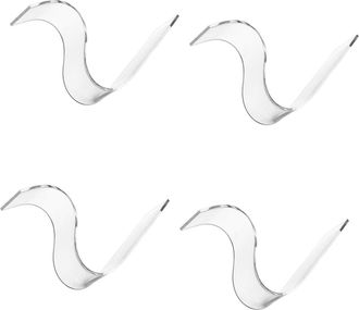 Angoily 4 Stück Teiliges Transparentes Acryl Schuhdisplay S förmiger Halter für Damenschuhe Hohe Absätze Schuhständer für Zuhause Shop Schaufenster Regal