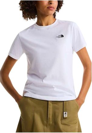 The North Face Femme, Tops, Blanc, Taille: 36 FR T-Shirt &agrave; Manches Courtes et Col Rond