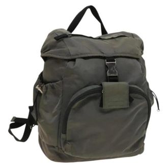 Prada Pre-owned Nylon sacs-dos - Femme - Pre-owned - Vert - Taille: ONE Size