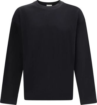 Dries Van Noten Langarm-T-Shirt mit Rundhalsausschnitt - - Tops - Herren - Schwarzk - XL