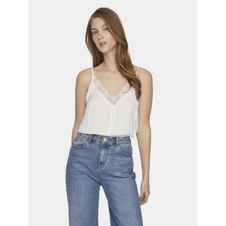 Vila Top Cava 14084535 Wei&szlig; Regular Fit