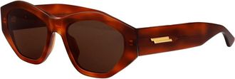 Bottega Veneta Ribbon Sonnenbrille - - Accessories - Damen - Braun - 53 MM