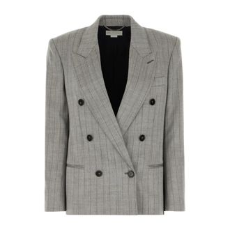 Stella McCartney Gestreifter- zweireihiger Blazer - - Jackets - Damen - Grau - XS