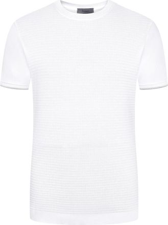 Ferrante Strukturiertes Jersey T-Shirt mit Stretchanteil in